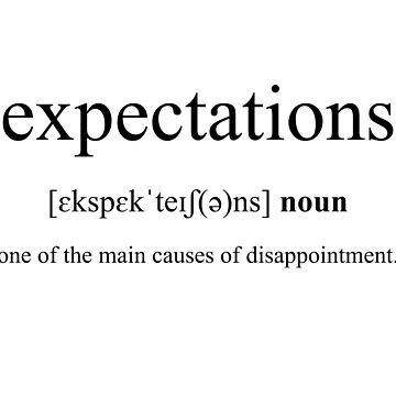 "Expectations Definition | Dictionary Collection" Art Board Print by ...