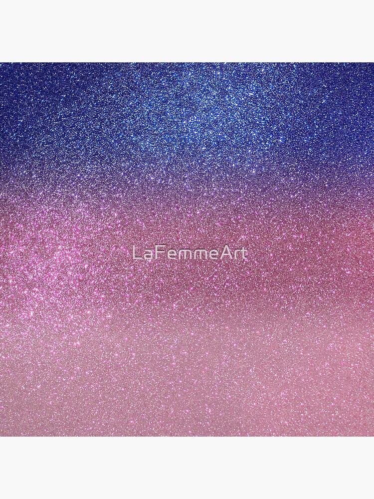 "Girly Blue Pink Sparkly Glitter Ombre Gradient" Poster by LaFemmeArt ...