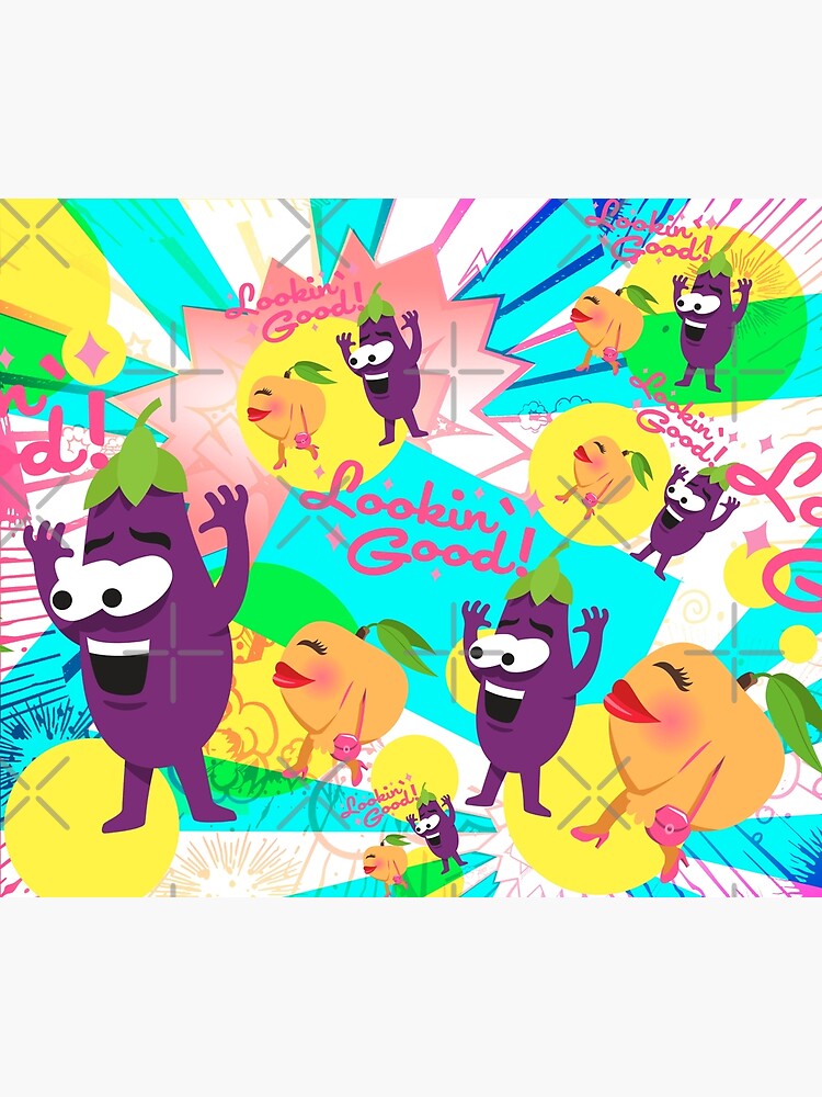 " what kind of cheeky fruit are they? A sexy peach struts past a jaunty ...