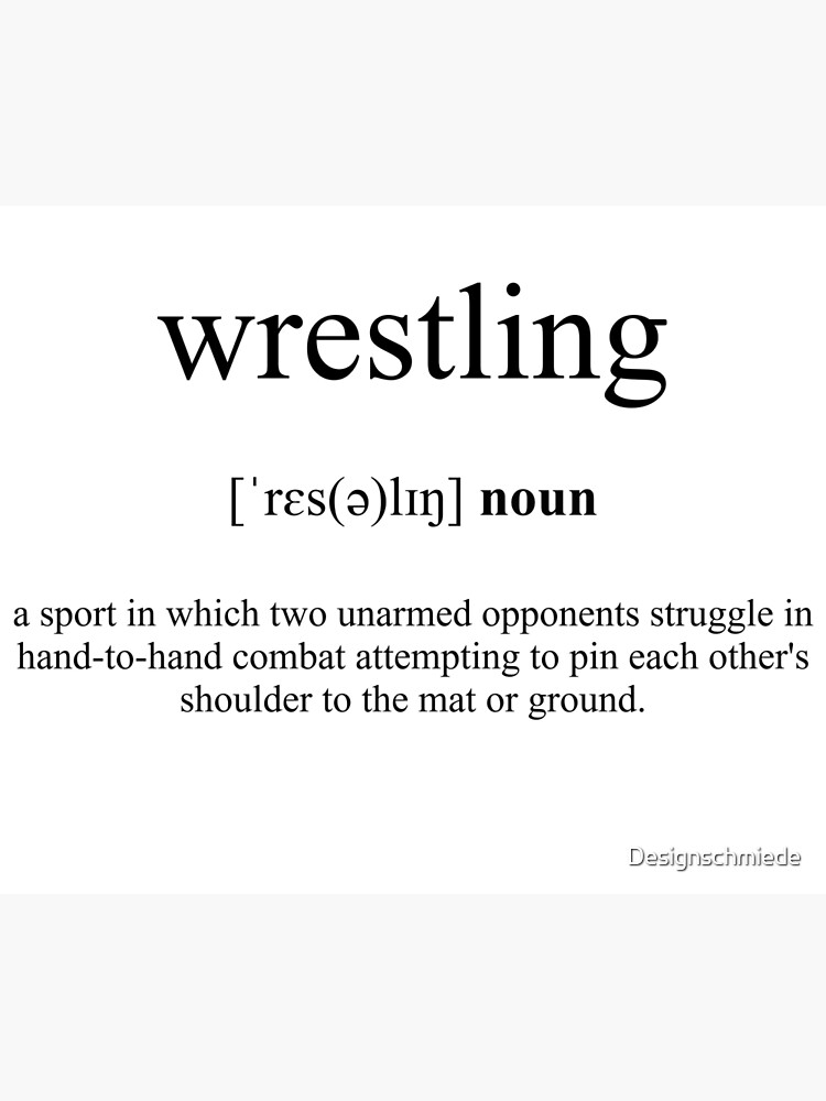 "Wrestling Definition | Dictionary Collection" Framed Art Print for ...