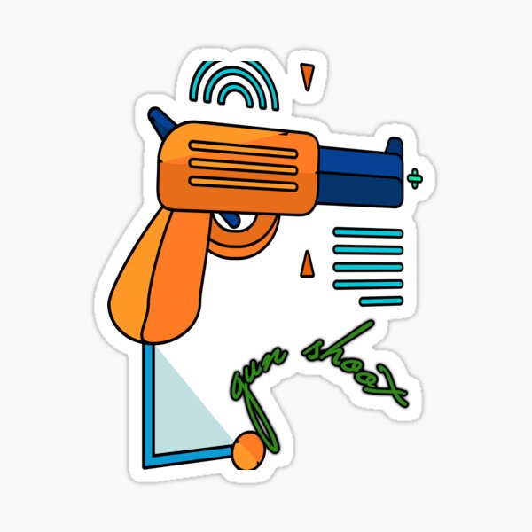 "Gun shooting" Sticker by Rajput2009 | Redbubble