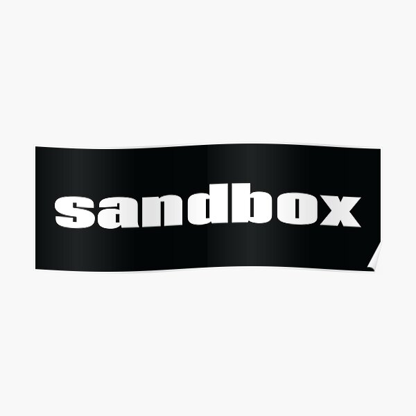"Sandbox Words Gamer Use" Poster for Sale by WordsGamersUse | Redbubble