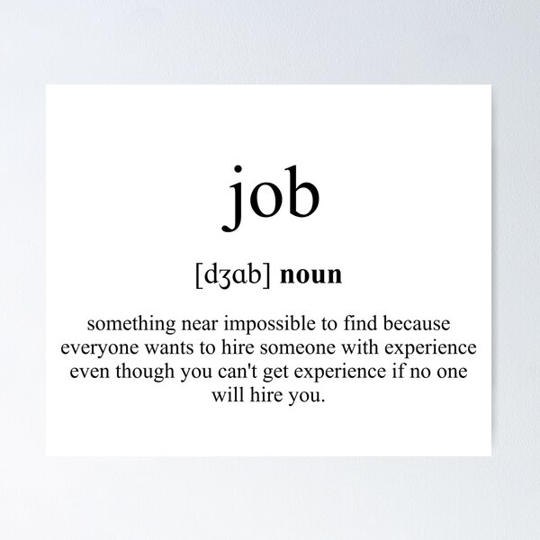 "Job Definition | Dictionary Collection" Poster by Designschmiede ...