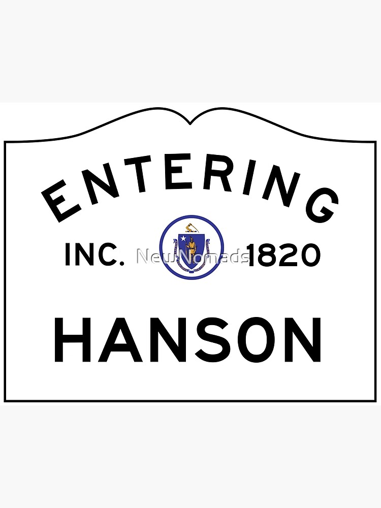 Poster « Entrer dans Hanson - Panneau de signalisation du Commonwealth ...