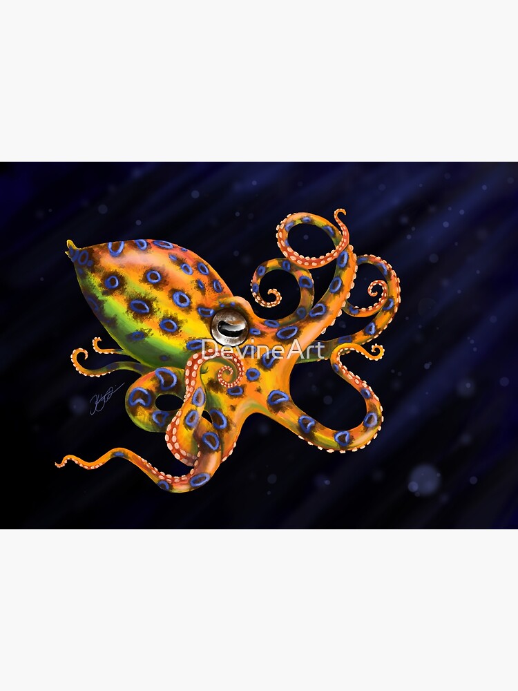 "Blue Ringed Octopus " Art Print for Sale by DevineArt | Redbubble