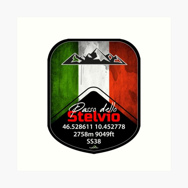 "Stelvio Pass - Passo Dello Stelvio Sticker & T Shirt Italy Italia" Art ...