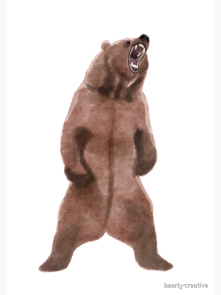 "Hangry screaming bear" Art Print for Sale by bearly-creative | Redbubble