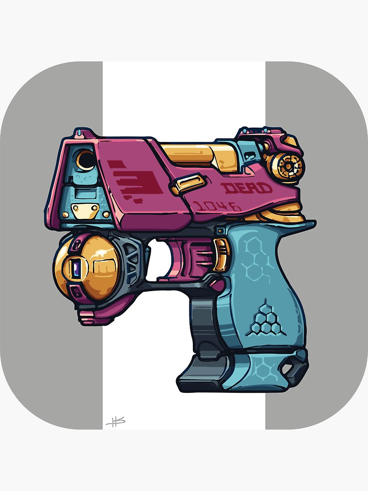 "The Funky Gun" Sticker by hotkoin | Redbubble