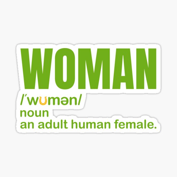 "Woman Definition" Sticker by TooFlyDesign | Redbubble