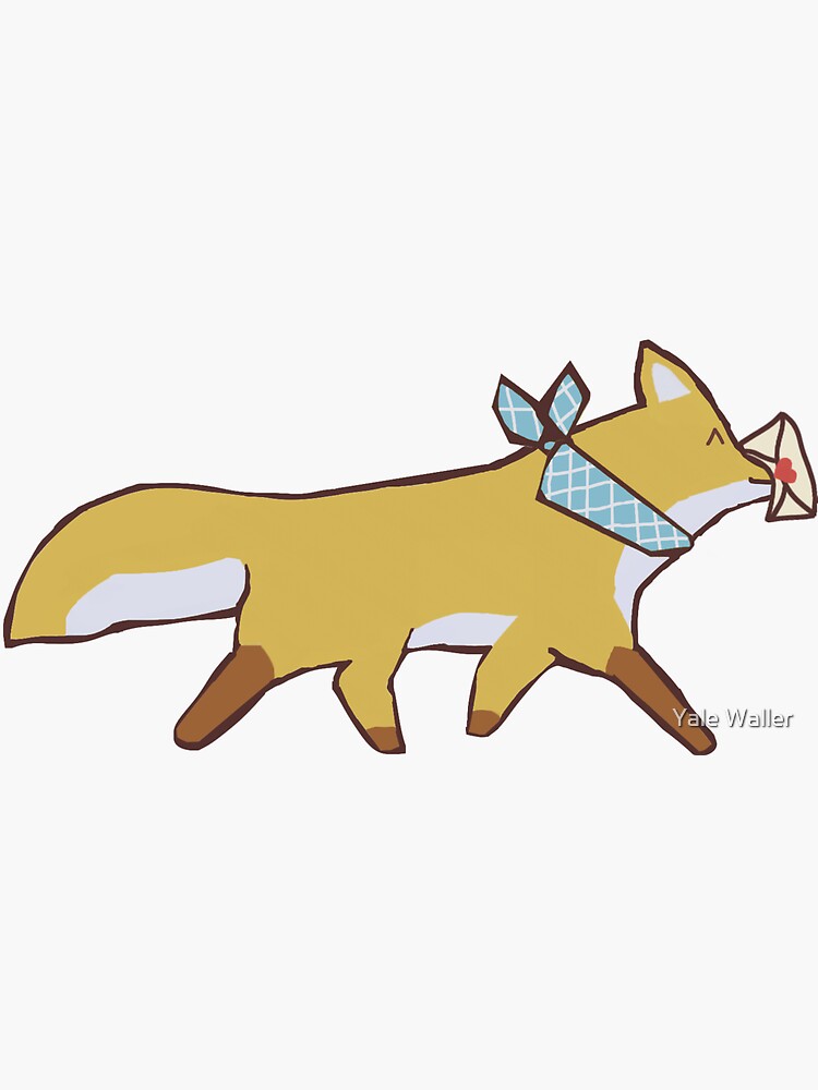 "Fox Friend Letter Delivery" Sticker for Sale by capnshanty | Redbubble