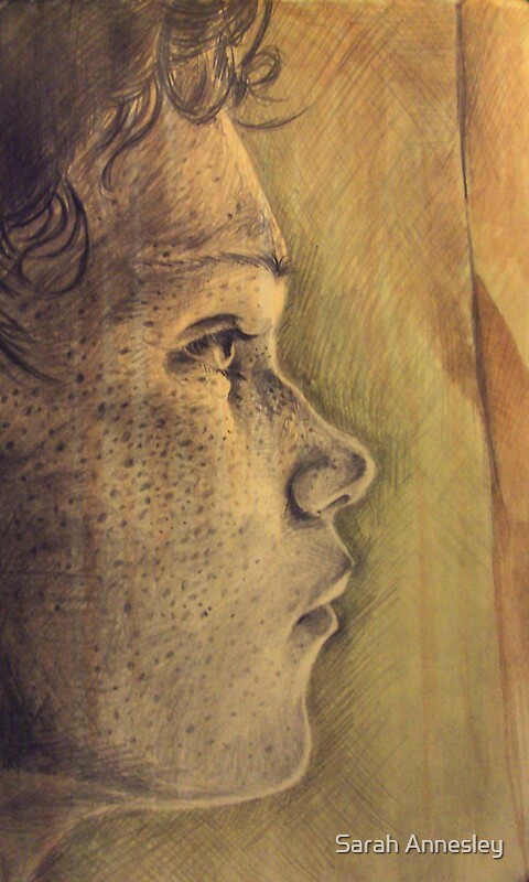 "Self Portrait (profile)" by Sarah Annesley | Redbubble