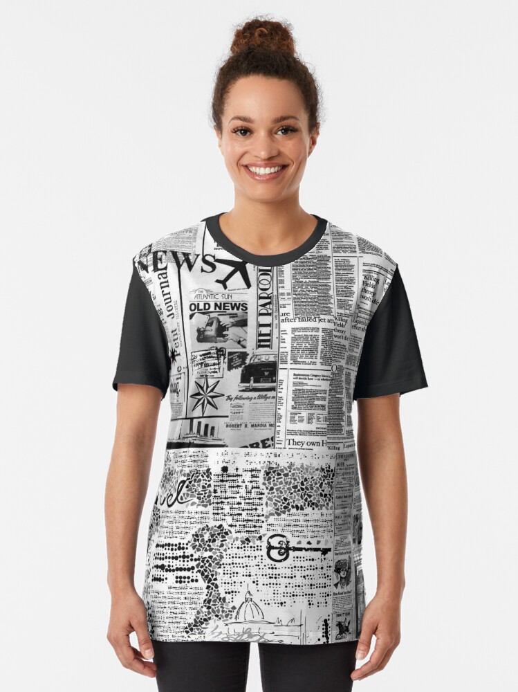 "Newspaper And Journal Style" T-shirt for Sale by leo-theo | Redbubble ...