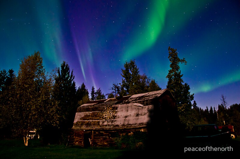 "Country Night Auroras" by peaceofthenorth | Redbubble