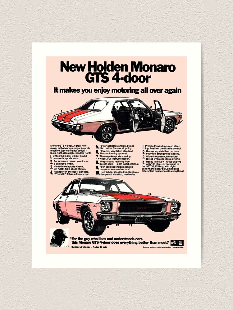 "HOLDEN MONARO GTS" Art Print by ThrowbackM2 | Redbubble