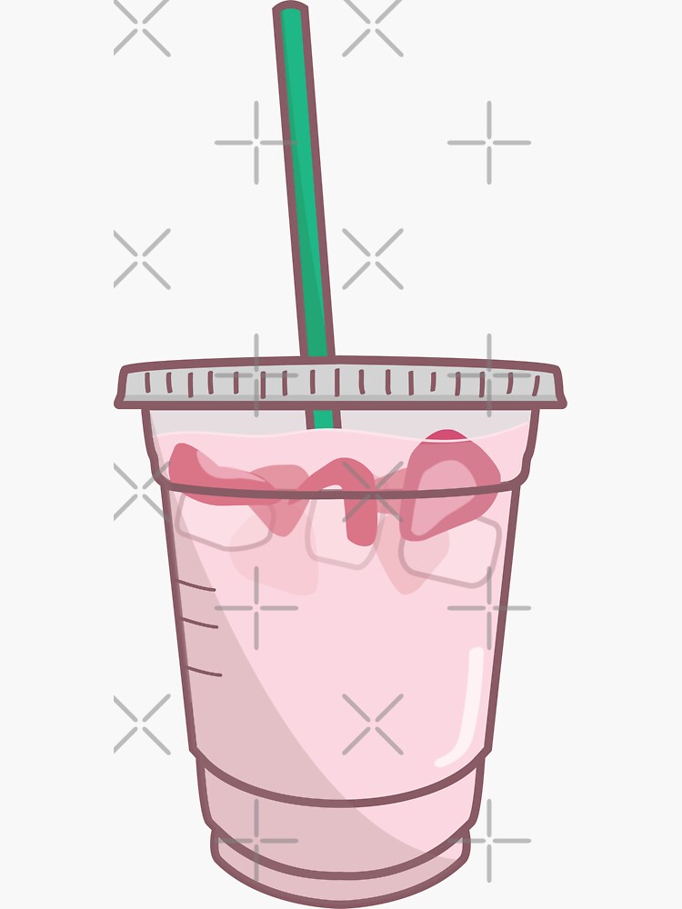 "pink drink sticker" Sticker for Sale by r0undincircles | Redbubble