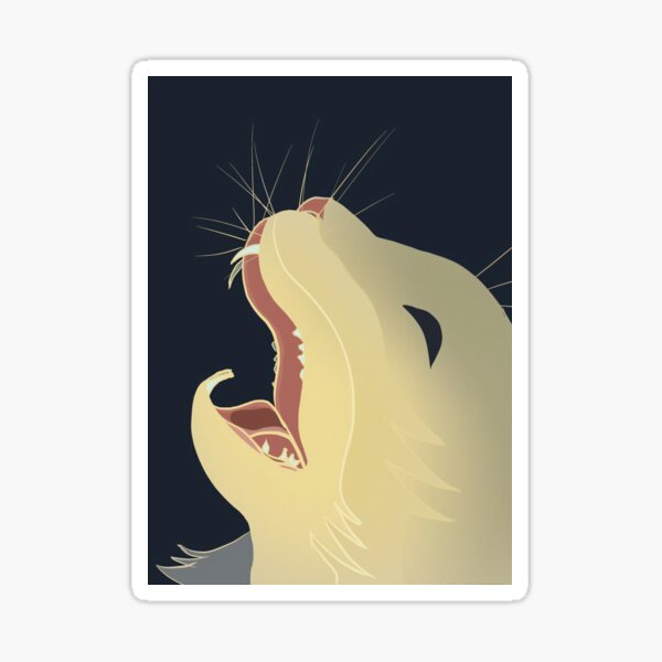 "Meow Cat" Sticker by ginnovich | Redbubble