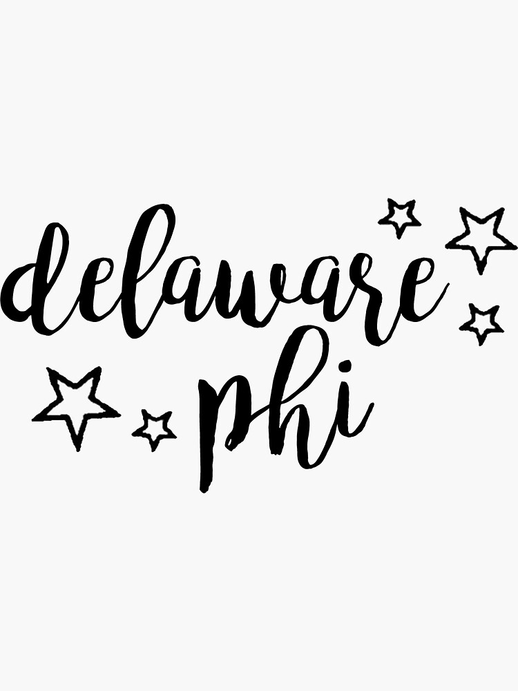 "Delaware Phi Stars Sticker" Sticker for Sale by zoedanidesigns | Redbubble