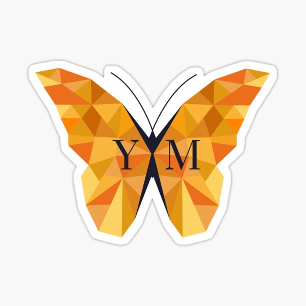 "YM Logo Sticker Design" Sticker for Sale by yasminamayot | Redbubble