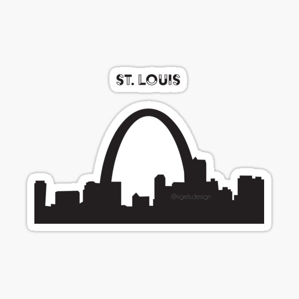 "St Louis Skyline" Sticker by rigels-art | Redbubble