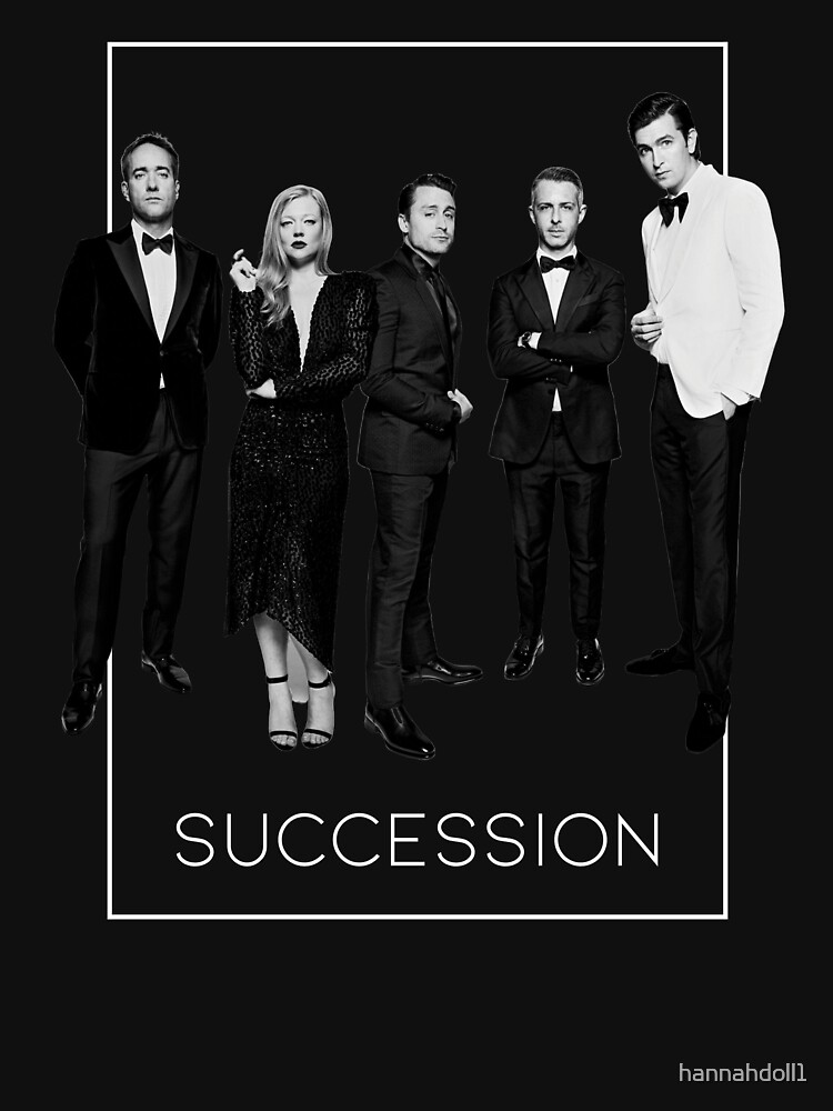 "Succession Poster" T-shirt for Sale by hannahdoll1 | Redbubble ...
