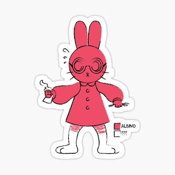 "Albino" Sticker by lelapinlunaire | Redbubble