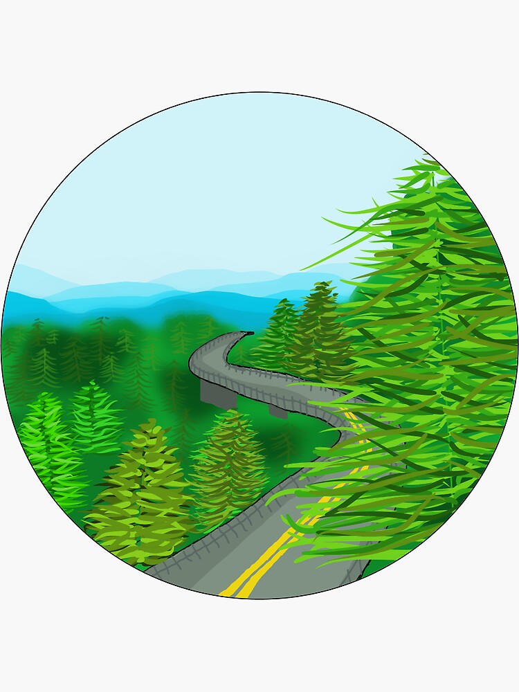 "Blue Ridge Parkway Viaduct" Sticker for Sale by Lynseyhc | Redbubble
