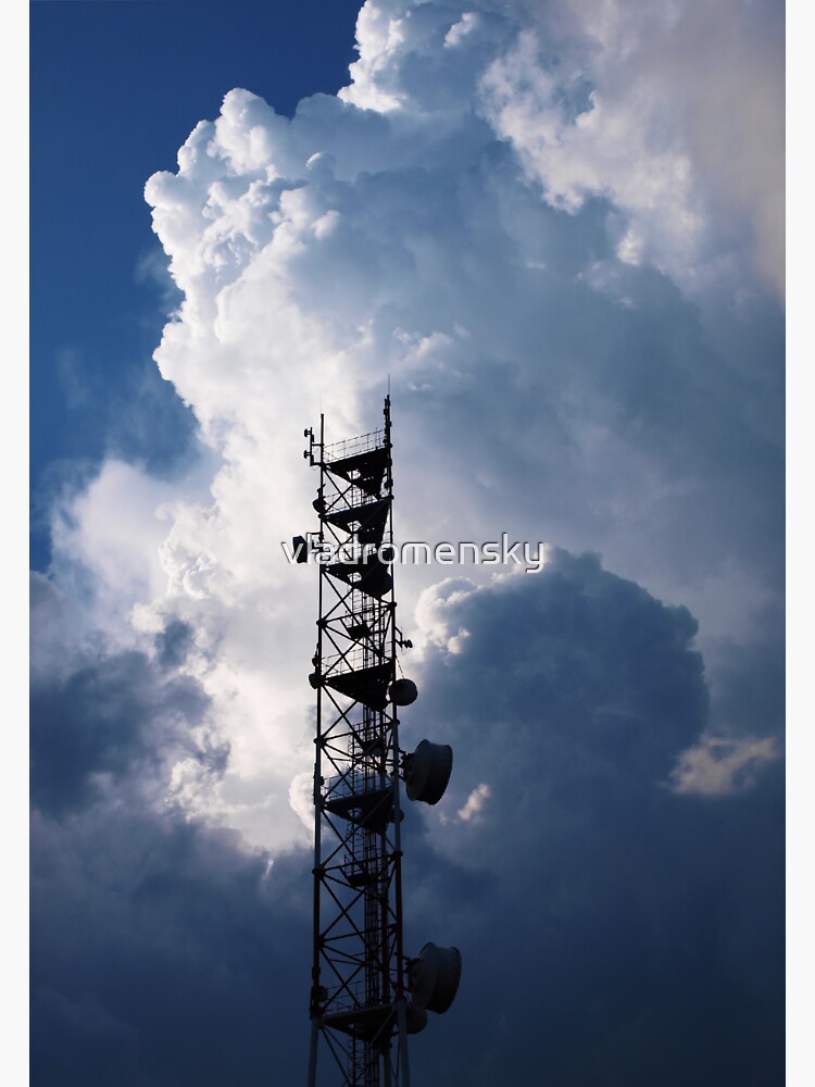 "Antenna and thunderclouds" Sticker for Sale by vladromensky | Redbubble