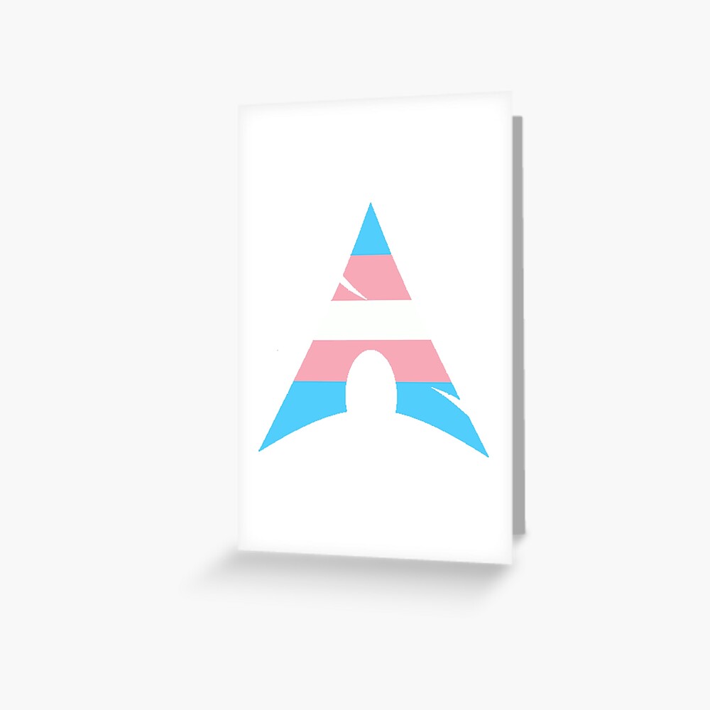 "Transgender pride flag Arch Linux logo " Greeting Card for Sale by ...
