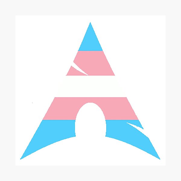 "Transgender pride flag Arch Linux logo " Photographic Print for Sale ...