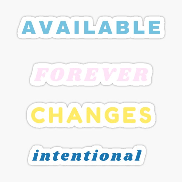 "changes sticker pack #1" Sticker by oceanikki | Redbubble