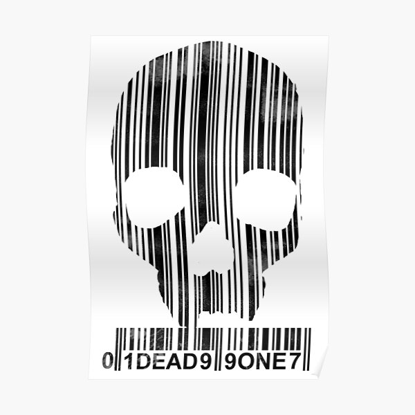 "Barcode Skull: Dead One" Poster by stobi | Redbubble