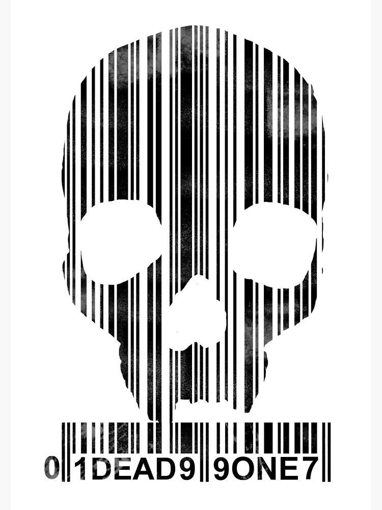 "Barcode Skull: Dead One" Spiral Notebook for Sale by stobi | Redbubble