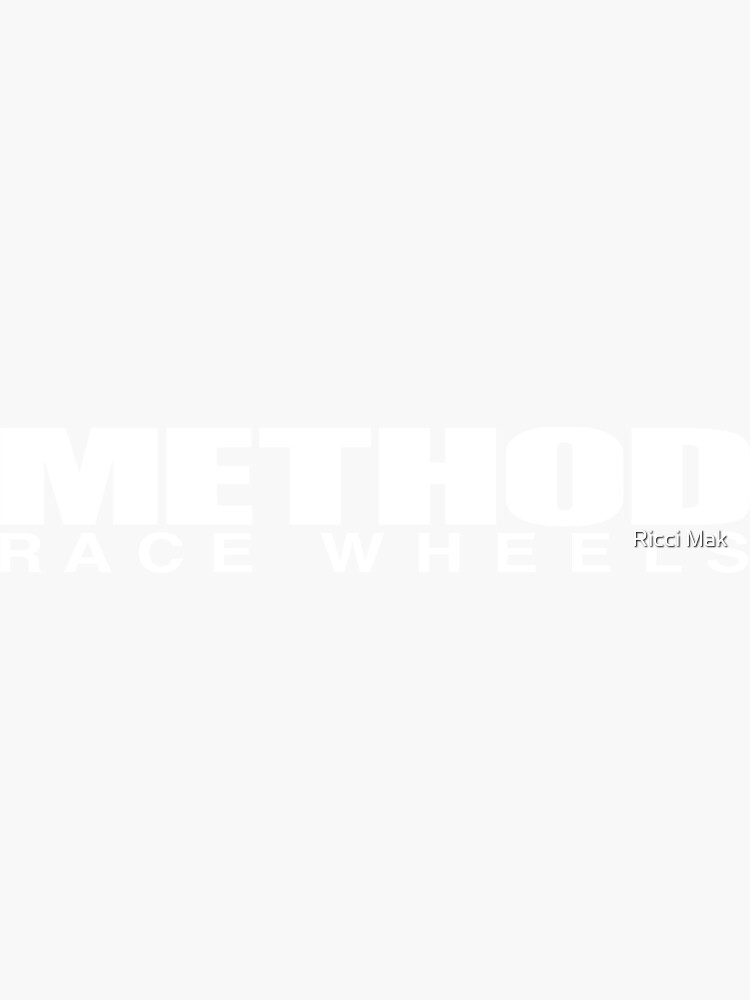 "Method Racing Wheels White Logo" Sticker by riccimak | Redbubble