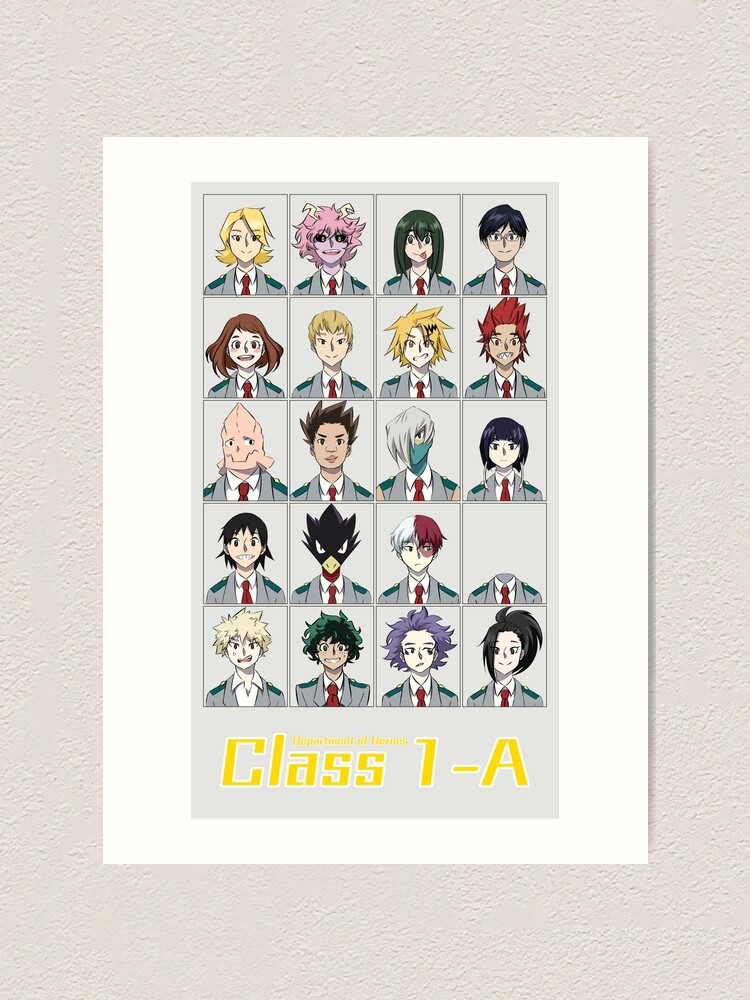 "BNHA Class 1-A" Art Print by saitoayumudp | Redbubble