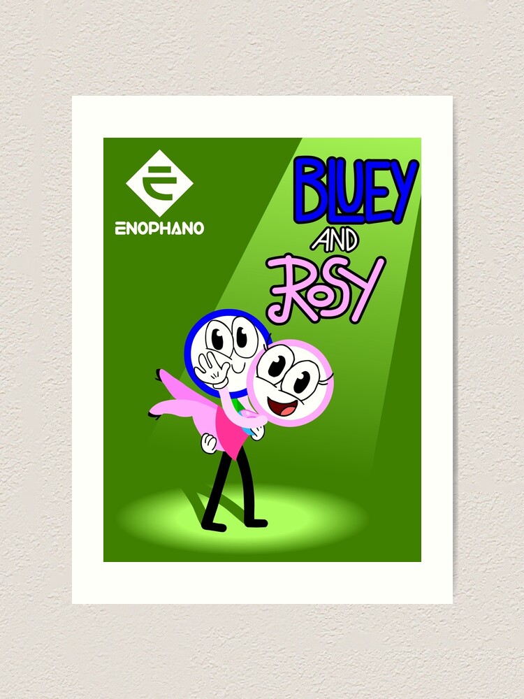 "Bluey and Rosy poster" Art Print for Sale by Enophano | Redbubble