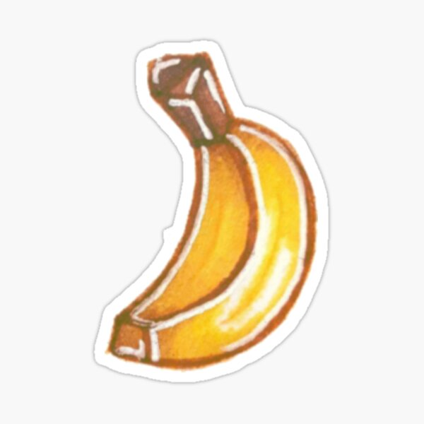 "Banana" Sticker for Sale by Pugishka | Redbubble