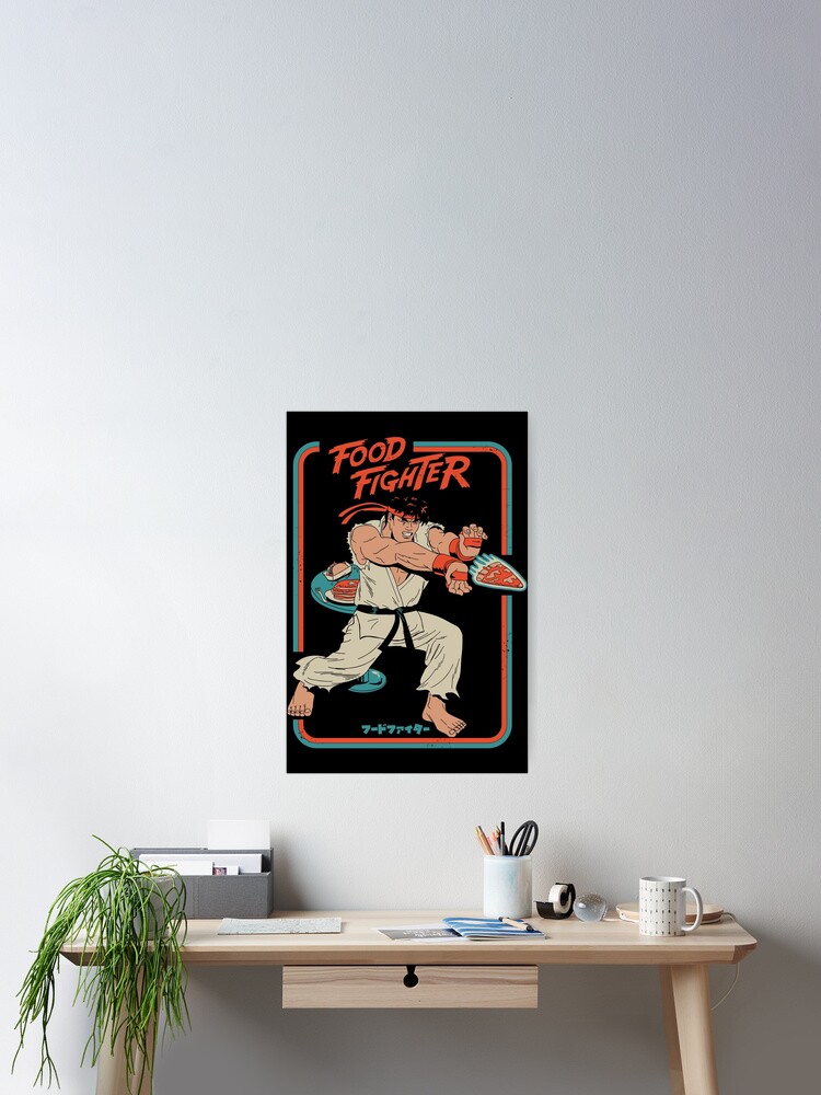 "FOOD FIGHTER" Poster for Sale by Gloopz | Redbubble