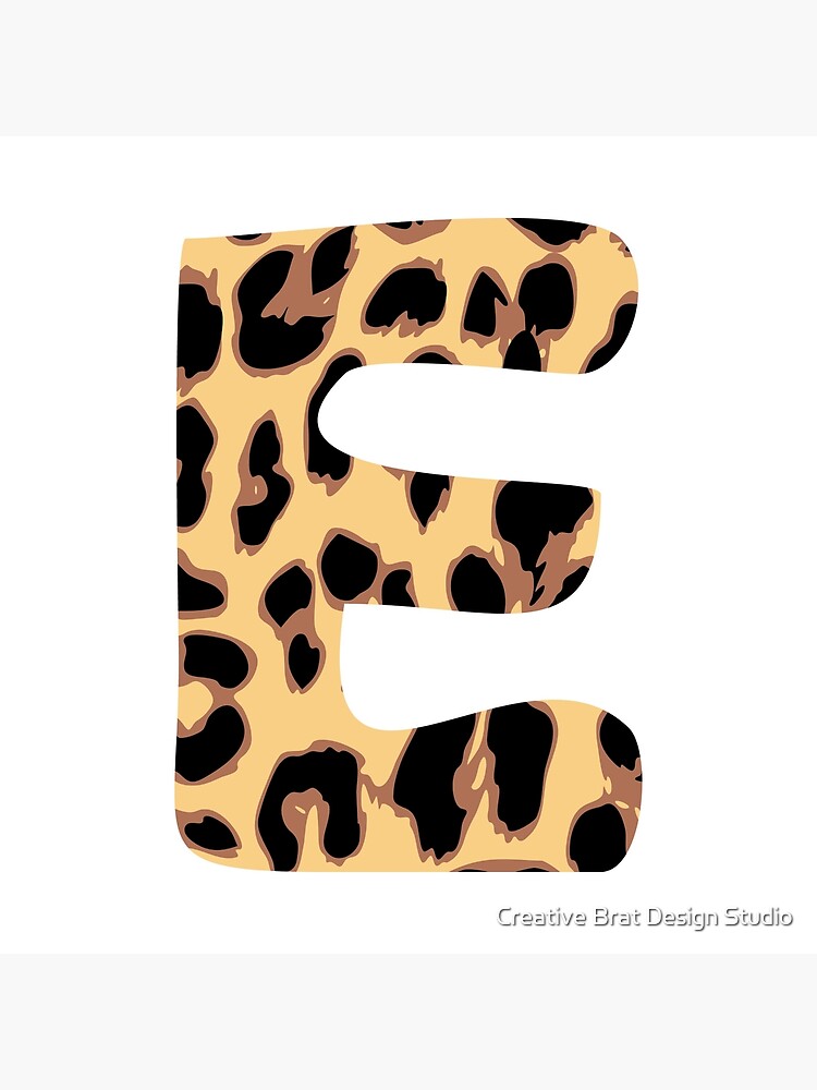 "Letter E Initial Cheetah Monogram Sticker" Poster by amearnest | Redbubble