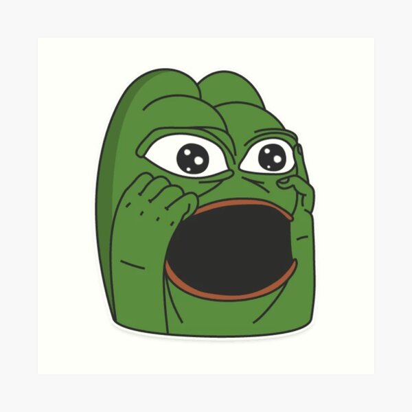 "Pepega- Emote" Art Print by renukabrc | Redbubble