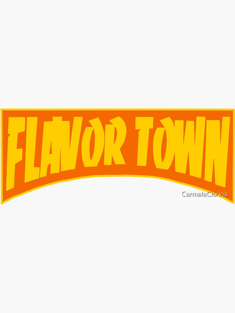 "Flavortown" Sticker for Sale by CarmelaClorina | Redbubble