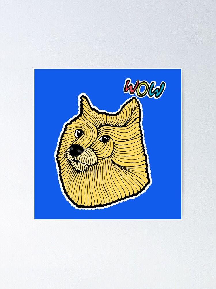 "Doodle Doge" Poster for Sale by JezFez | Redbubble
