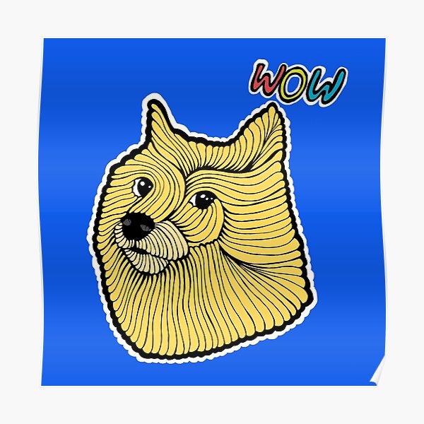 "Doodle Doge" Poster for Sale by JezFez | Redbubble
