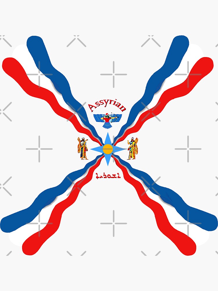 "Assyrian Flag" Sticker for Sale by doniainart | Redbubble