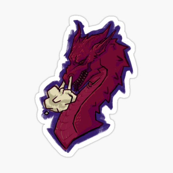 "Huff Dragon" Sticker for Sale by KayaVanV | Redbubble