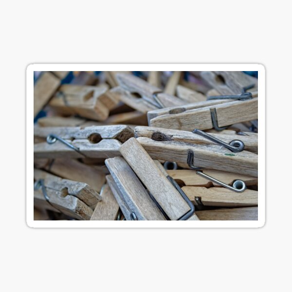 "family wooden tongs" Sticker for Sale by CharliSL | Redbubble