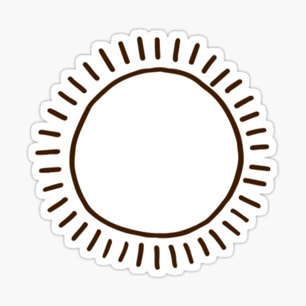 "Cartoon sun drawing" Sticker for Sale by hypermona | Redbubble
