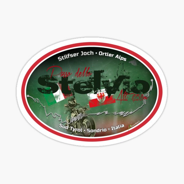 "Stelvio Pass - Passo Dello Stelvio Motorcycle Sticker & T Shirt Italy ...
