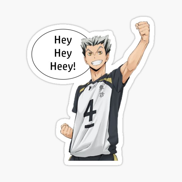 "Hey Hey Hey - BOkuto" Sticker for Sale by MarthaLang | Redbubble