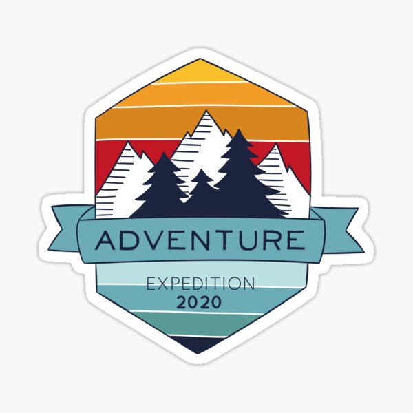 "Adventure Expedition 2020" Sticker for Sale by ThreeNomads6 | Redbubble