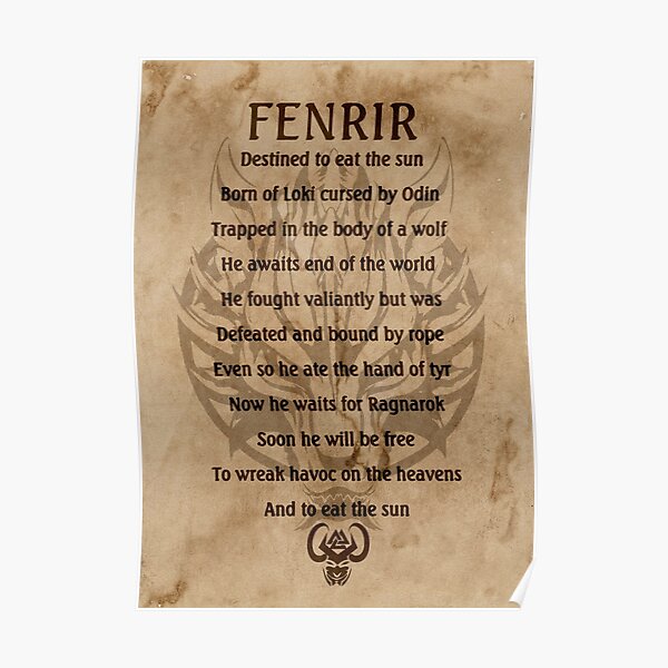 "Fenrir" Poster by FantasySkyArt | Redbubble
